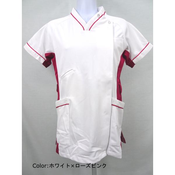●メーカー：ミドリ安全●品番：VEM122●商品名：女性スクラブ【中古】●カラー：ホワイト×ローズピンク●サイズ：・SS(着丈:66 胸囲:91 裄丈:37)・ S(着丈:66 胸囲:95 裄丈:37.5)・Ｍ(着丈:68 胸囲:98 裄丈...