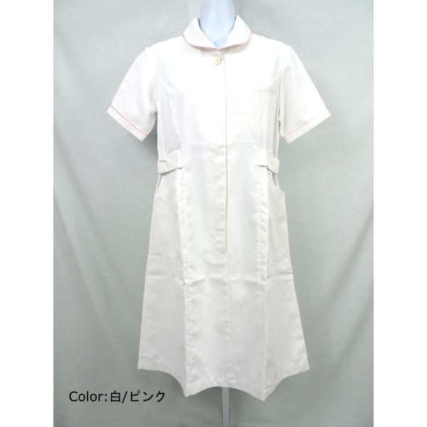 ●メーカー：住商モンブラン●品番：73-1372●商品名：ナースワンピース【中古】●カラー：白/ピンク●サイズ：・S(着丈:98 胸囲:92 肩幅:40 袖丈:21)・M(着丈:100 胸囲:98 肩幅:40 袖丈:22)・L(着丈:102...