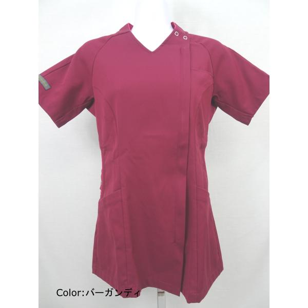 ●メーカー：ナガイレーベン●品番：ML-5362●商品名：女子スクラブ【中古】●カラー：バーガンディ●サイズ：・S(着丈:66 バスト:90 ユキ半袖:39)・L(着丈:70 バスト:98 ユキ半袖:41)●素材：・ポリエステル100%・平...