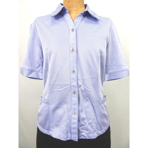 ●メーカー：ピエ(Pieds)●品番：HCL6700-020●商品名：ライトオーバーブラウス【中古】●カラー：サックス●サイズ：・7号(着丈:53 肩幅:37 胸囲:90 袖丈:24)・11号(着丈:55 肩幅:39 胸囲:97 袖丈:26...