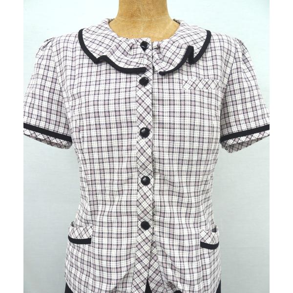 ●メーカー：株式会社ジョア●品番：26350-5●商品名：事務服オーバーブラウス●カラー：ピンク●サイズ：・13号(着丈:55 胸囲:103 肩幅:40 袖丈:22)・17号(着丈:55 胸囲:113 肩幅:42 袖丈:23)●素材：・ポリ...