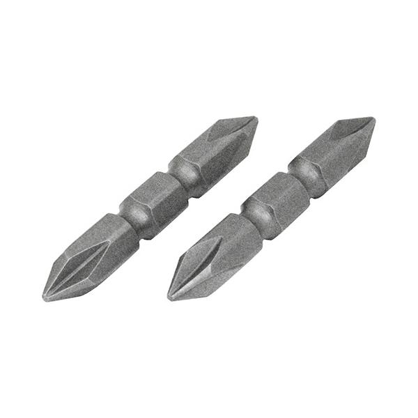 【商品の特徴】電動ドライバー等に取り付けて作業効率をアップします。プラスネジの締めつけ、緩め作業。対辺寸法6.35mmの六角ドライバービットです。【商品の仕様】●長さ：45mm。 ●ビット先端：(+)No.1・(+)No.1。 ●入数：2本...