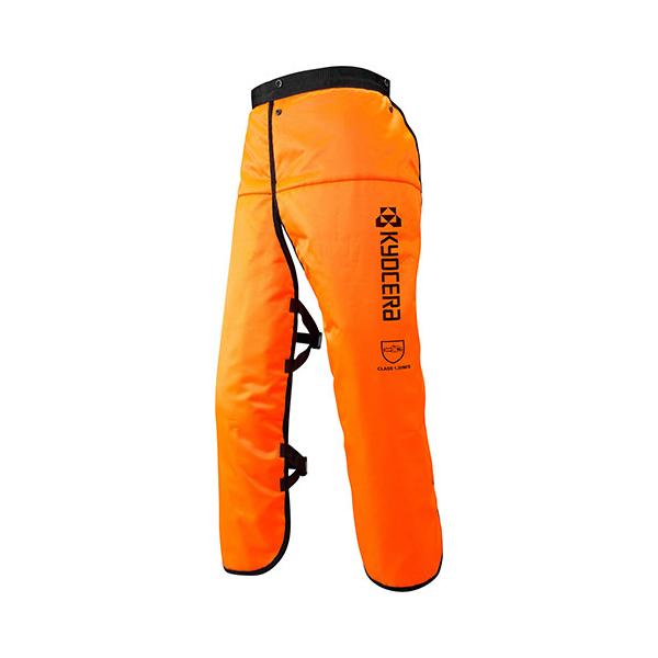 【商品の特徴】欧州規格Class1(20m/s)適合の、チェンソー使用時の防護ズボンです。チェンソー使用時の下半身の防護。チェンソーの刃が当たると、繊維の束が引き出されて駆動軸に巻き付き回転が止まります。防護繊維が9層になっています。シンプ...