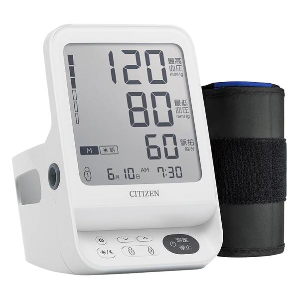 【商品の特徴】シチズン CHUH719 上腕式血圧計 発売日：2023年6月23日●130回メモリー×2人家族で健康管理●ACアダプター付属●「カプッとカフ」でかんたん装着U字型の新形状カフを採用●大画面液晶文字が大きく見やすい表示●ニッケ...