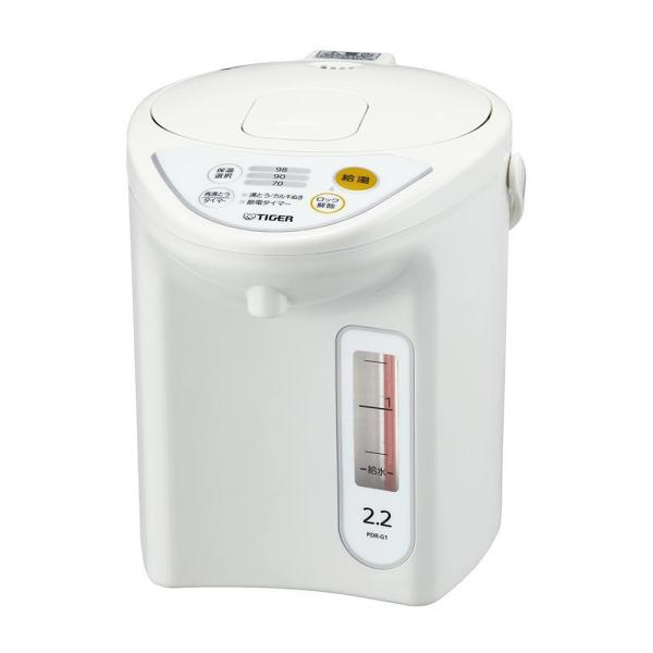 【商品の特徴】タイガー PDR-G221-W マイコン電動ポット 2.2L ホワイト●節電タイマーで電気代お得6時間の節電タイマーつき。就寝時や外出時などお湯を使わない時間帯の通電を止めるので電気代が節約できます。●98℃・90℃・70℃の...