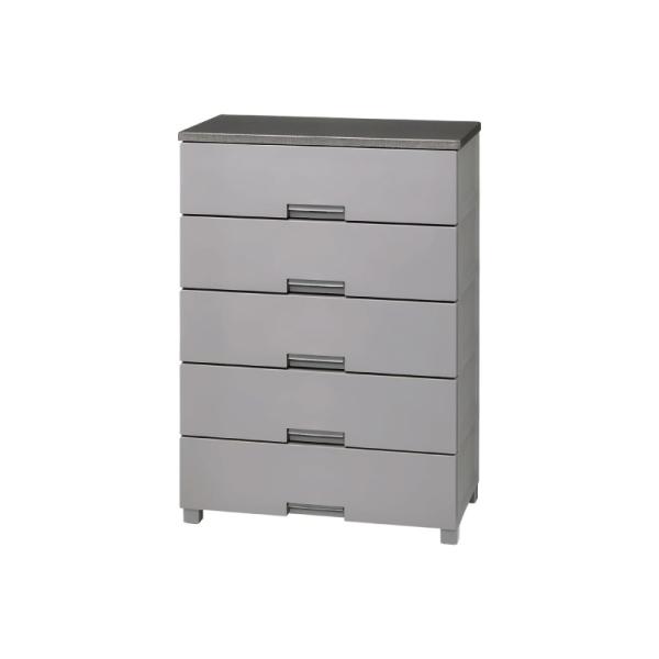【商品の特徴】幅75cmでたっぷり収納できる大型チェスト引き出しはスムーズに開閉できる構造で使いやすいシンプルなグレーカラーでどんな部屋にも馴染むデザインプラスチック製で軽量ながら丈夫な作り衣類や小物の整理に最適な5段タイプ【商品の仕様】型...