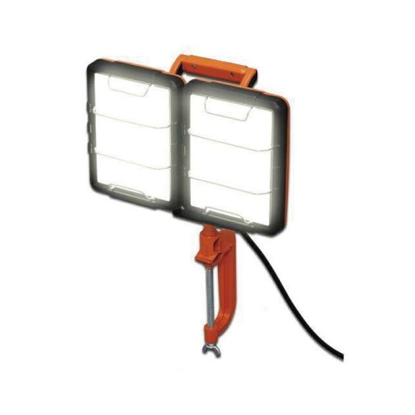 【商品の特徴】広範囲を明るく照らす7500lmの高輝度LED投光器2灯の角度調整で照射範囲を自在に変更可能拡散ワイドパネルで眩しさを軽減し快適な作業環境背面に最大400Wまで給電可能な連結用コンセント付き昼白色で自然光に近く、作業がしやすい...