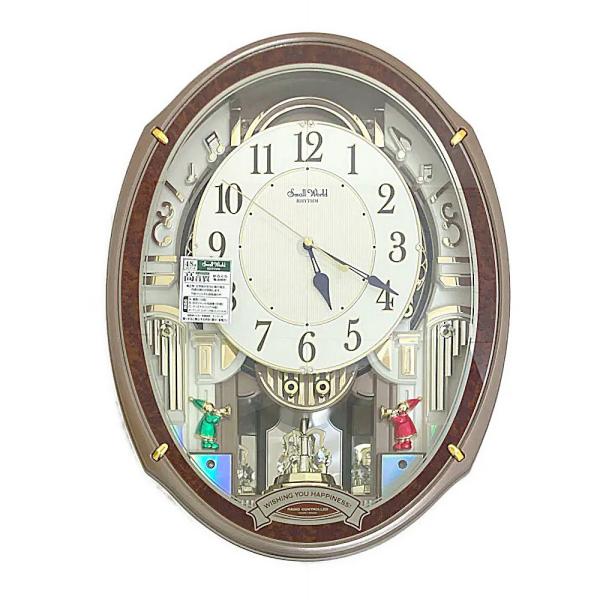【商品の特徴】RHYTHM 4MN545RH23 からくり時計 スモールワールドアルディ 電波自動受信機能 木目仕上げ●文字板の扉が開きます毎正時になると、オーロラサウンドメロディと共に文字板が開き、 奥の回転板とベル飾りがクルクルと回り、...
