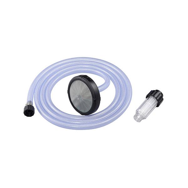 【商品の特徴】雨水などの溜め水を利用できるので、水道から離れた場所でも高圧洗浄機が使えます。水道から離れた場所での高圧洗浄機用水源確保。溜め水などからの給水に便利です。作業前に取扱説明書、または適合機種を十分にご確認の上、ご使用下さい。自吸...