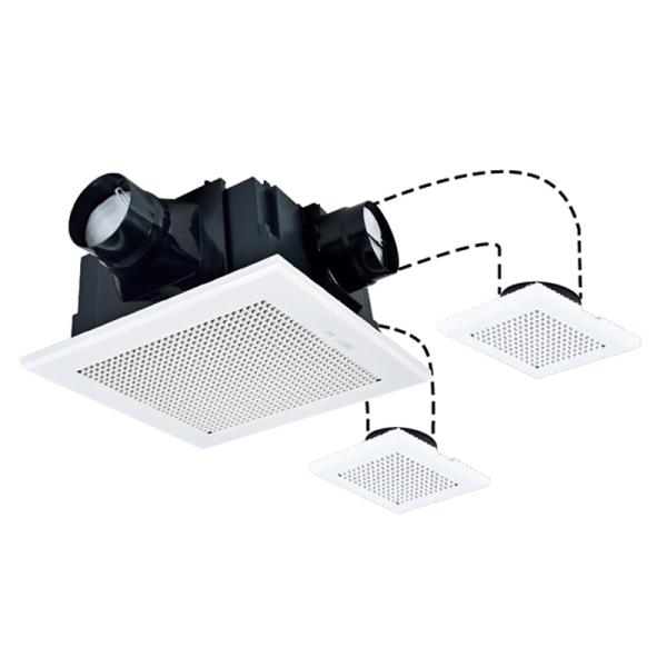 【商品の特徴】・グリル部と羽根部にデュアルバリアマテリアル採用・羽根部にハイブリッドナノコーティング、プラス採用・高効率羽根「デルタシロッコファンβ」採用・3部屋同時換気・2部屋のみの換気も可能・風量調節板付(本体・副吸込グリルとも)・副吸...