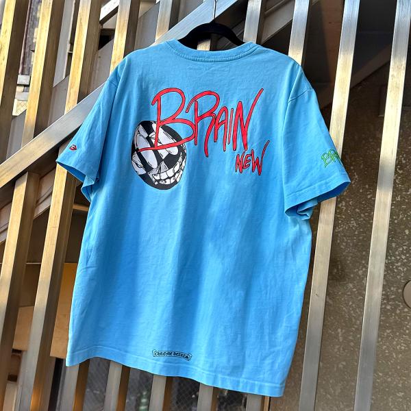 【商品仕様】ブランド：CHROME HEARTS（クロムハーツ）製品名　：MATTYBOY BRAIN NEW Tシャツサイズ　：XXL（180/112B）カラー　：ブルー素材　　：コットン状態　　：中古付属　　：現品のみ納期　　：即日発送...
