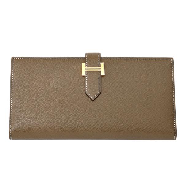 【お問い合わせ商品ID】R012579【型番】Bearn Soufflet【商品名】エルメス HERMES ベアンスフレ ヴォーマダム エトゥープ ゴールド金具 K刻印 未使用 財布 レディース【ブランド】エルメス (HERMES)【カラー...
