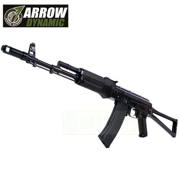 東側のアサルトライフルであるAK74の折りたたみストックバージョンをモチーフとしたエアガン。スチール製のボディはサバイバルゲーム (サバゲー)でのハードな使用にも高い耐久力を持ちます。