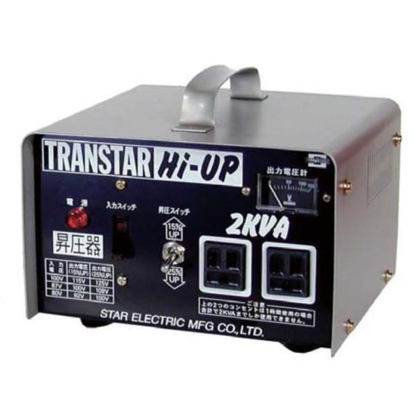 納期について：メーカー直送品(代引き不可)■仕様メーカー:スター電器(スズキッド)品名:トランスターV変圧器品番:SHU-20DJANコード:4991945111103本体寸法:幅200 × 奥行180 × 高さ166mm質量:7kg定格入...