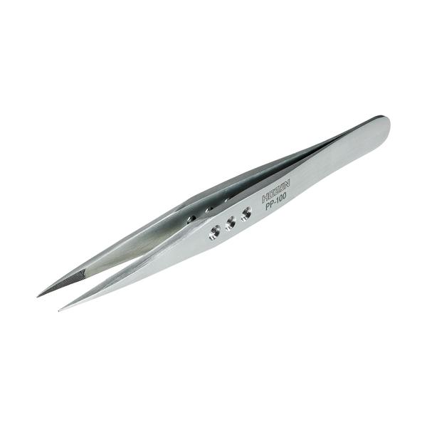 納期について：取寄品3〜5営業日目発送予定★欠品時除くメーカー名：ホーザン(株)【 特長 】・強力型ピンセットのハイグレードシリーズです。・先端ローレット付きで保持力を強化しています。・熱処理を施した強靭な素材を使用し、先端の厚みを残すこと...