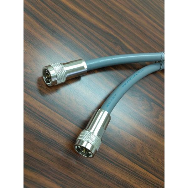 フジクラ 50Ω接栓付無線ケーブル・8D-2V・灰色・2ｍ・両端NP型接栓コネクタ付・デジタル対応・市町村防災、行政、消防、アマチュア無線対応・1本