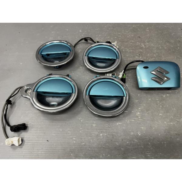 スズキ MRワゴン   MF22S RNXD  2006 MF22S-144162    82811-81J1 82831-81J0  ドアハンドル リアハンドル メッキ加飾付 1台分 ZEC  キズ・ウスキズ・コキズ・点サビ・メッキ劣化・...
