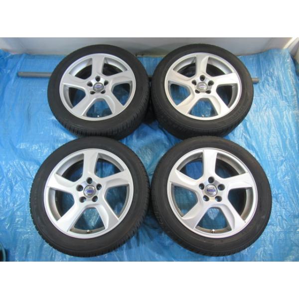 中古ホイール+中古タイヤセットホイールボルボ純正17-7J 5H PCD108 SET+50 ハブ径約63.4mmタイヤNeolin NEOTOUR215/50R172023年製中古 4本トータル金額は落札金額プラス送料（4本4個口）※沖縄...