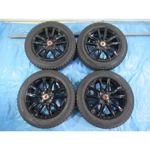 中古ホイール+中古タイヤセットホイールKYOHO SEIN14-4.5J 4H PCD100 SET+45 ハブ径約67mmタイヤDUNLOP WINTERMAXX WM02155/65R142022年製中古4本トータル金額は落札金額プラス...