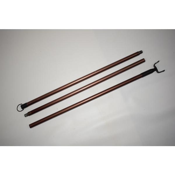 掛け軸 染竹 矢筈 Y形 3本継ぎ 軸竿 04-9704 35.8(100)×2.9cm 高さ1.1cm 傷、汚れ、擦れはありますが、本体はしっかりしています、お稽古にお使いになるには差し支えありません。