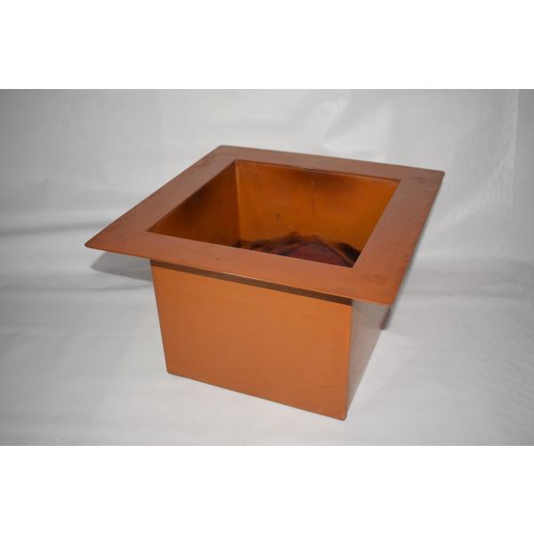 茶道具 炉壇 銅製 B 茶道 11-8803b 40.2cm角 高さ28.7cm 内寸27.7cm角 内深さ25cm 縁幅6cm 錆、擦れ、キズ、当り、へこみはありますが、本体はしっかりしています、お稽古にお使いになるには差し支えありません。