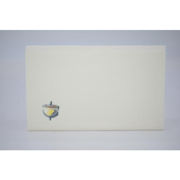 茶道具 懐紙 絵懐紙 独楽の絵 1帖(30枚) 17.5×14.5cm 21-9301