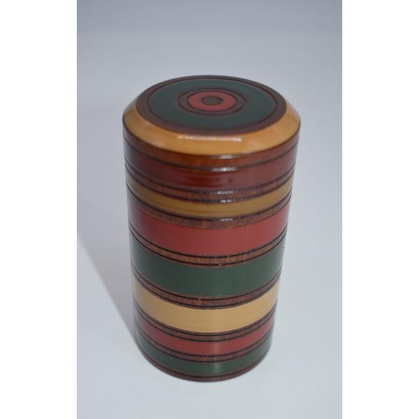 茶道具 煙草入 独楽 煙草入れ 茶道 径5.4cm 高さ9.4cm 塗りムラ、擦れはありますが、本体はしっかりしています、お稽古にお使いになるには差し支えありません。