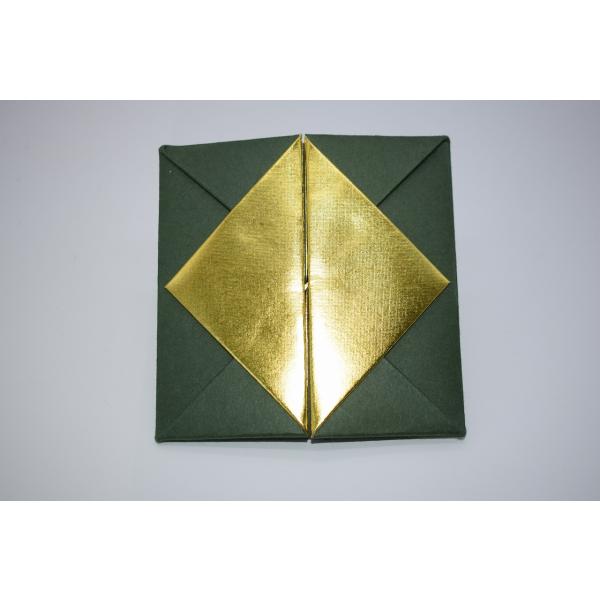 茶道具 中折据 茶道 28-9405 15.4cm角 汚れ、色焼けはありますが、本体はしっかりしています、お稽古にお使いになるには差し支えありません。