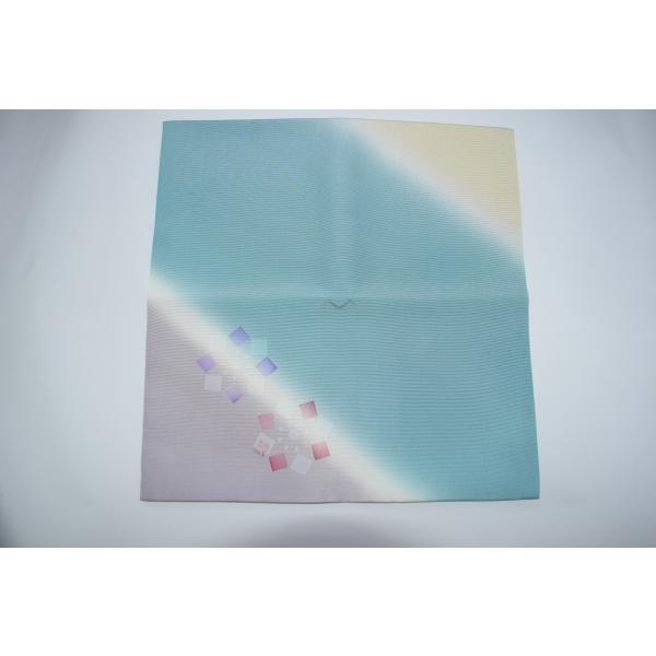 茶道具 友禅 帛紗 服紗 風車紋 徳斎 製 正絹 t  33-8583 約27.5cm×28cm 名物裂 敷物 帛紗 服紗 袱紗 テーブルセンター ドイリー （花瓶敷き） 注）帛紗は4つ折にしてクリックポストでお送りします、折り目が付かない...