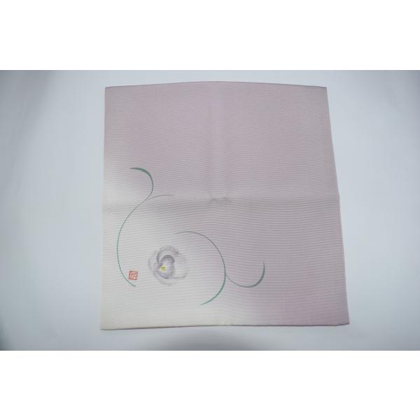 茶道具 友禅 帛紗 服紗 トルコ桔梗紋 徳斎 製 正絹 t 33-8584 約27.5cm×28cm 名物裂 敷物 帛紗 服紗 袱紗 テーブルセンター ドイリー （花瓶敷き） 注）帛紗は4つ折にしてクリックポストでお送りします、折り目が付か...