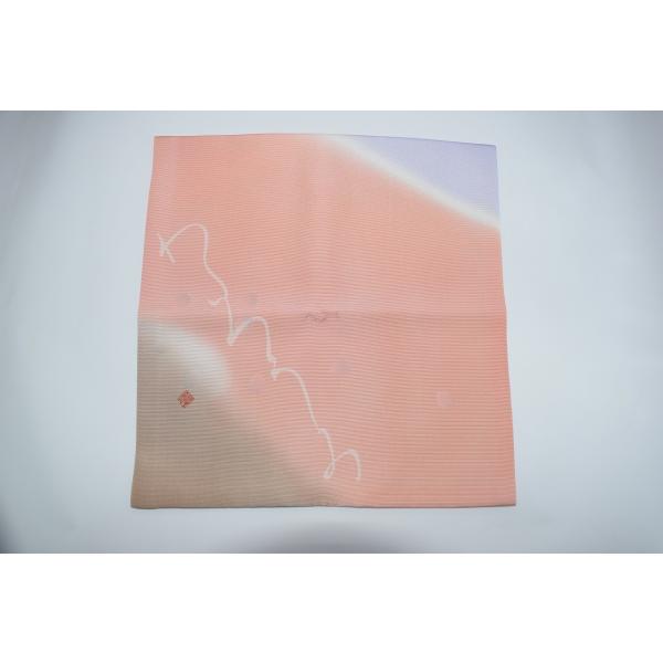 茶道具 友禅 帛紗 服紗 桜文字紋 徳斎 製 正絹 t 33-8588 約27.5cm×28cm 名物裂 敷物 帛紗 服紗 袱紗 テーブルセンター ドイリー （花瓶敷き） 注）帛紗は4つ折にしてクリックポストでお送りします、折り目が付かない...