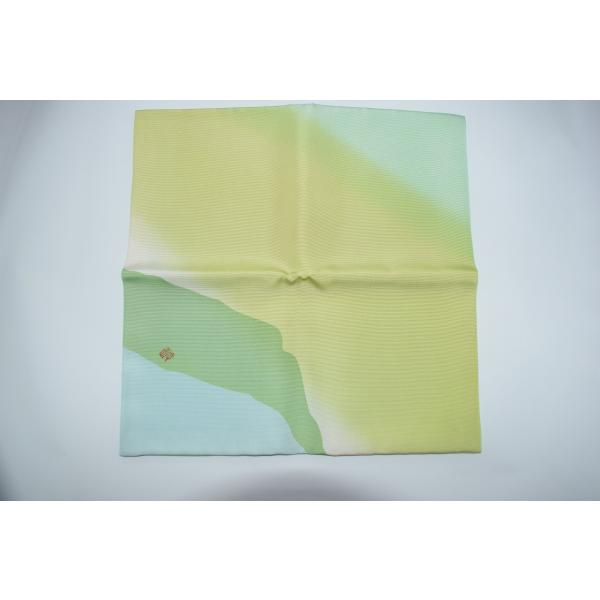 茶道具 友禅 帛紗 服紗 山紋 徳斎 製 正絹 t 33-8596 約27.5cm×28cm 名物裂 敷物 帛紗 服紗 袱紗 テーブルセンター ドイリー （花瓶敷き） 注）帛紗は4つ折にしてクリックポストでお送りします、折り目が付かないほう...