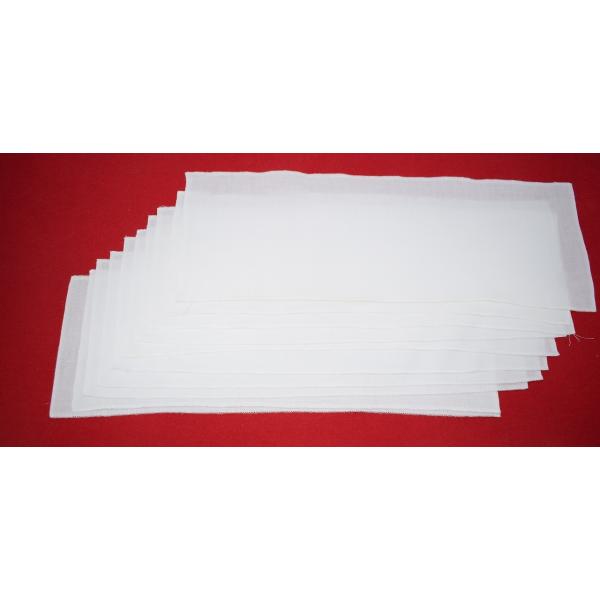 茶道具 煎茶用 茶巾 綿 10点 注)画像は見本です。34-9003 横:30±1cm 縦:12±1cm　ほつれ、変色はありますが、本体はしっかりしています、お稽古にお使いになるには差し支えありません。