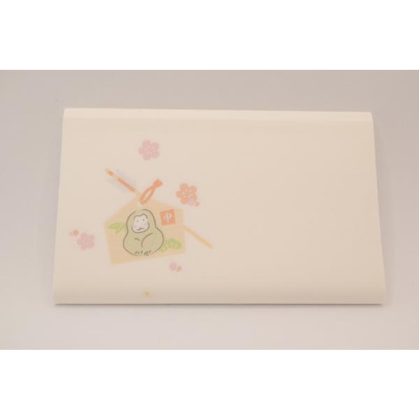 茶道具 懐紙 絵懐紙 サル絵馬の絵 1帖(30枚) 17.5×14.5cm kaishi-iroe-01 シミはありますが、本体はしっかりしています、お稽古にお使いになるには差し支えありません。