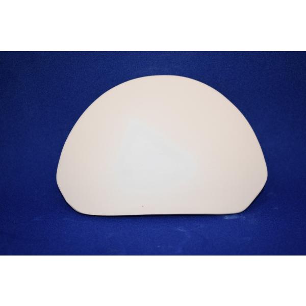 茶道具 前瓦 白 紅鉢用 法伝 作  寸法:約9.5×6.0cm