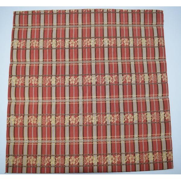 茶道具 出帛紗 出服紗 アラベスク段紋 正絹 t ms2033-79 約27.5cm×28cm 名物裂 敷物 帛紗 服紗 袱紗 テーブルセンター ドイリー （花瓶敷き） 注）帛紗は4つ折にしてクリックポストでお送りします、折り目が付かないほ...