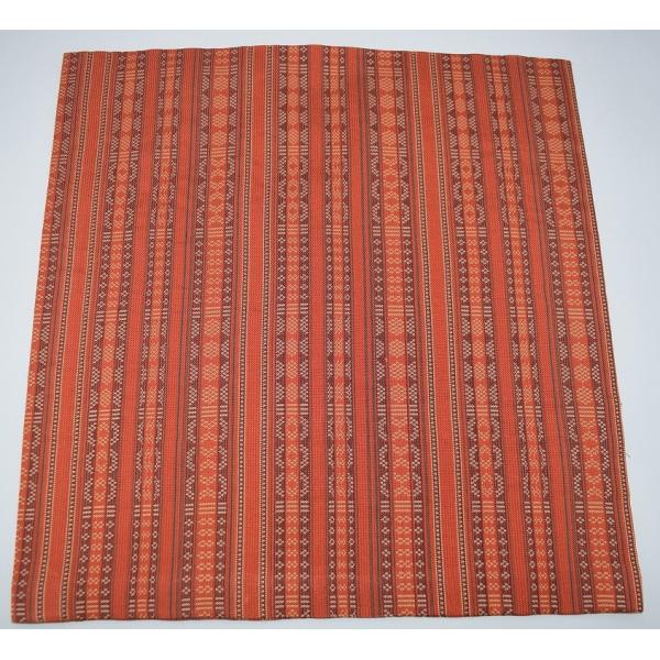 茶道具 出帛紗 出服紗 べんがら間道 正絹 t ms2033-80 約27.5cm×28cm 名物裂 敷物 帛紗 服紗 袱紗 テーブルセンター ドイリー （花瓶敷き） 注）帛紗は4つ折にしてクリックポストでお送りします、折り目が付かないほう...