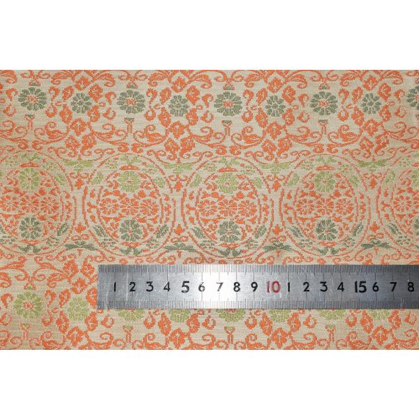 仕覆裂 仕服裂 茶入用 茶碗用 棗用 茶杓用 枝丸菊紋 緞子 正絹 t tz2033-08 約27cm角 名物裂 茶碗1個分、茶入・棗は約2個作成可能です。