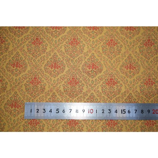 仕覆裂 仕服裂 茶入用 茶碗用 棗用 茶杓用 草花襷紋 モール 正絹 t tz2033-11 約27cm角 名物裂 茶碗1個分、茶入・棗は約2個作成可能です。