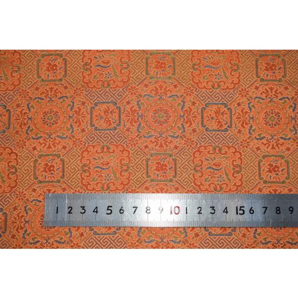 仕覆裂 仕服裂 茶入用 茶碗用 棗用 茶杓用 草花蜀江紋 金襴 正絹 t tz2033-17 約27cm角 名物裂 茶碗1個分、茶入・棗は約2個作成可能です。