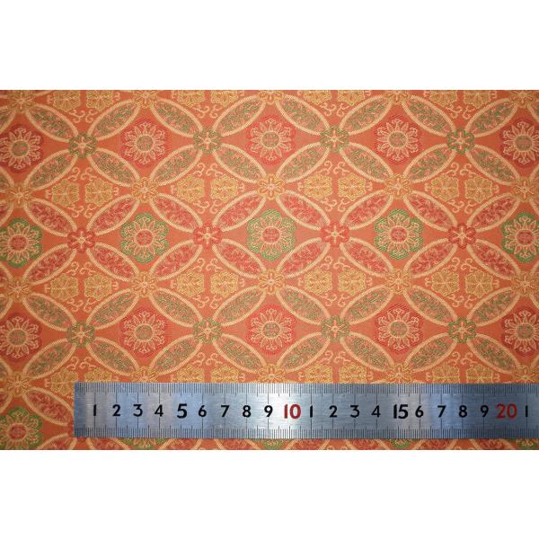 仕覆裂 仕服裂 茶入用 茶碗用 棗用 茶杓用 六寮七宝紋 緞子 正絹 t tz2033-48 約27cm角 名物裂 茶碗1個分、茶入・棗は約2個作成可能です。