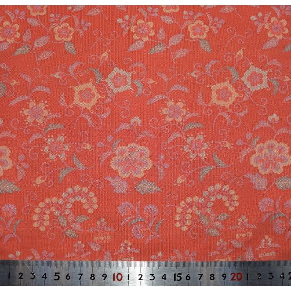 仕覆裂 仕服裂 茶入用 茶碗用 棗用 茶杓用 一重蔓花唐草紋 斜子 正絹 t tz2033-82 約27cm角 名物裂 茶碗1個分、茶入・棗は約2個作成可能です。