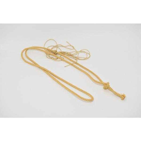 仕覆緒 仕服紐 締緒 長緒 かがり糸付 白茶色 正絹 t 1点 袋物 茶入 棗 茶碗 御物袋  (11） tz32-047-11 注）画像は見本です。 A:3cm B:40cm 注）寸法は商品の性質上、概測です。