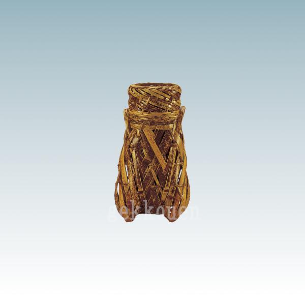 茶道具 花入 蝉籠 虎竹 樹脂製入子寸法:Φ11×18cm