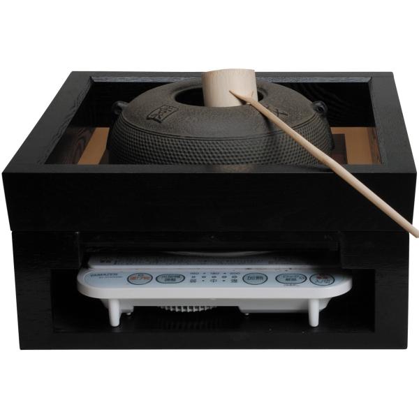 茶道具 置炉 IH専用 紙箱入寸法：炉縁を乗せた状態―42.4×42.4×20cm、IHが入る寸法―30.5×40×7cm※置炉のみの価格です。釜、柄杓、炉縁、IHは付いておりません※ご使用時には炉縁を乗せてください