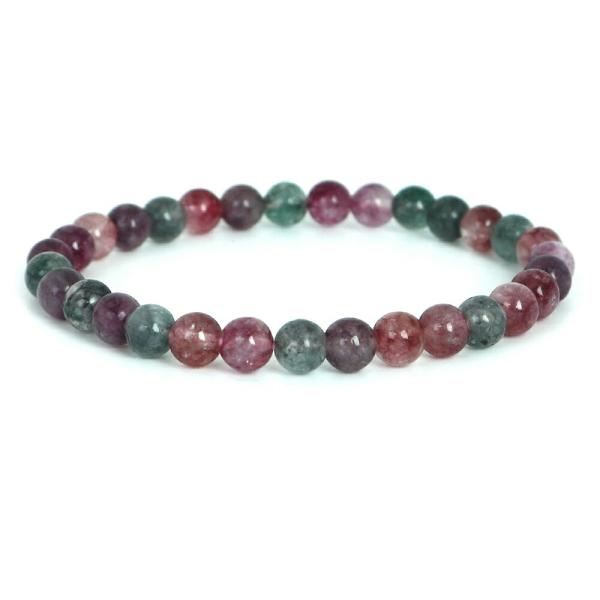 【ビーズサイズ】6mm 【腕回りサイズ】ご自身の腕回りサイズを計測いただき、ブレスレットサイズ（内径）からお選びください＊ブレスレットサイズ（内径）は腕回りサイズ+1cmがおすすめのサイズとなります【形】丸玉＊ビーズサイズは0.5mm前後の...