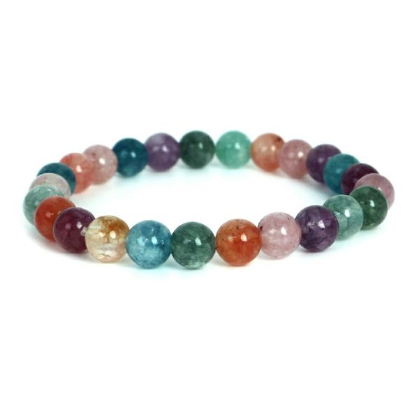 【ビーズサイズ】8mm【腕回りサイズ】ご自身の腕回りサイズを計測いただき、ブレスレットサイズ（内径）からお選びください＊ブレスレットサイズ（内径）は腕回りサイズ+1cmがおすすめのサイズとなります【形】丸玉＊ビーズサイズは0.5mm前後の誤...