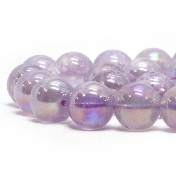 【ビーズサイズ】12mm【形】丸玉【連の長さ】約38〜40cm※ビーズサイズは0.5mm前後の誤差がある場合がございます【商品説明】オーラクリスタルは水晶に貴金属を蒸着して作られます真空内において水晶を熱し、その後高温でイオン化した金属の蒸...