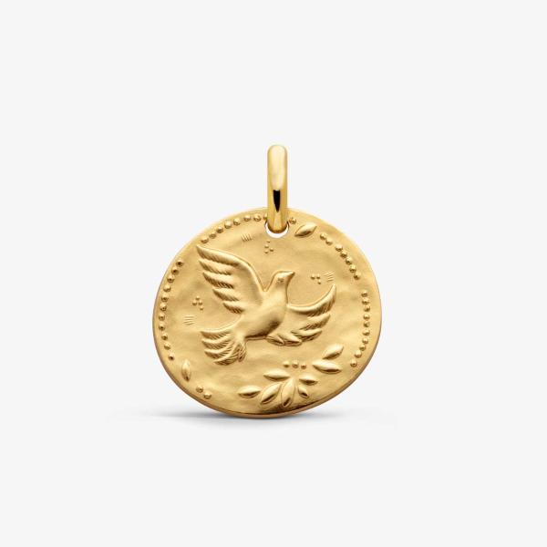 ◆◆　製品仕様　◆◆・象徴（シンボル：Symbol）18金 メダイ（ペンダント）　※チェーンなし・「コロンブ・鳩」スター（Galet Colombe aux 〓toiles）・アルチュス・ベルトラン社製（Arthus-Bertrand）・フ...