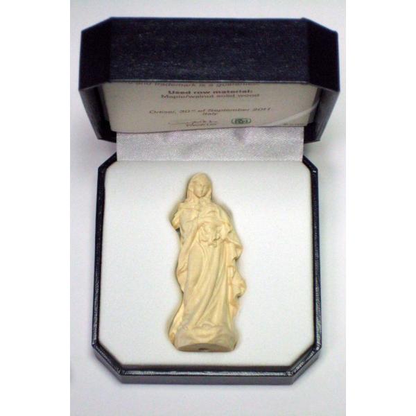 ◆◆　製品仕様　◆◆・聖母マリア像「ルネサンス」聖母子像　（Virgin of Renaissance with case / Miniature）・素材　： 自然木・製法　： 無垢材から彫出し（ミニチュア 木彫り）・仕上げ： 白木（彫出し...